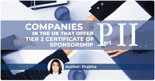 Companies in UK that offers Tier 2 Certificate of Sponsorship